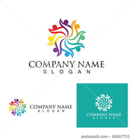 Community ONION people care logo and symbols... - Stock Illustration ...