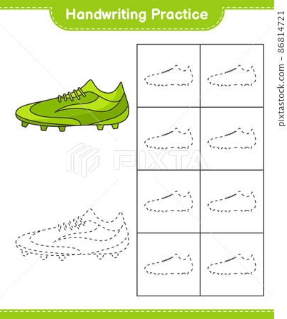 Handwriting practice. Tracing lines of Soccer... - Stock Illustration ...