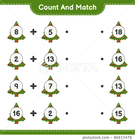 Count and match, count the number of Christmas... - Stock Illustration ...