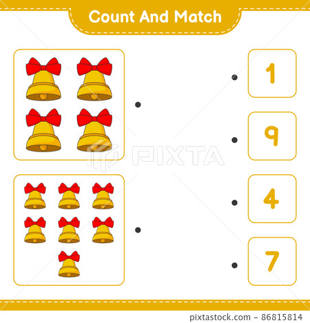 Count and match, count the number of Christmas... - Stock Illustration ...