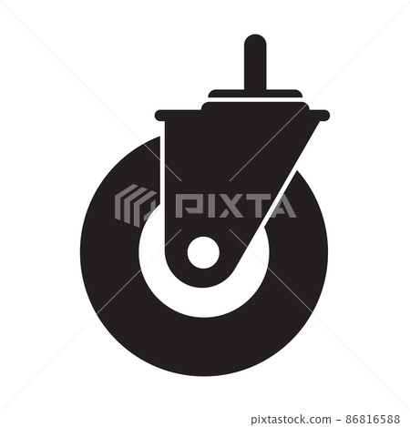 Caster wheel icon vector for graphic design,... - Stock Illustration ...