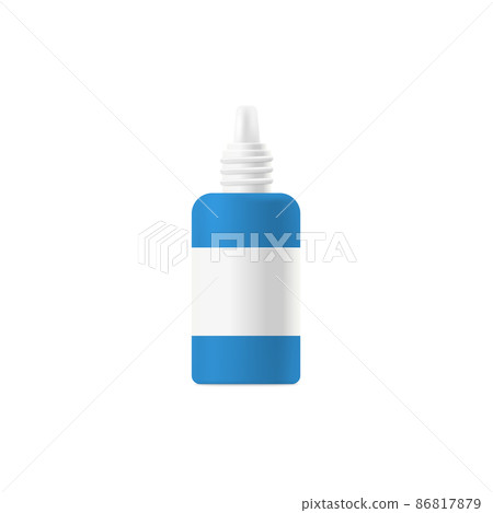 Realistic plastic bottle of eye drops or nasal... - Stock Illustration ...