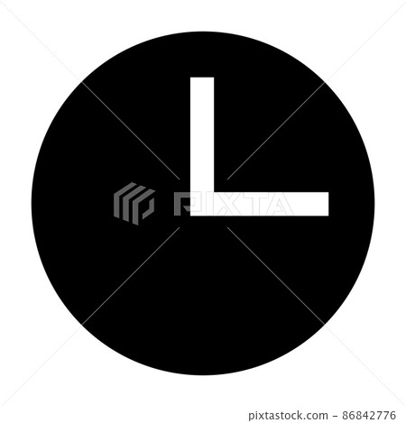 Display of time. Clock silhouette. - Stock Illustration [86842776] - PIXTA