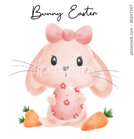 Bunny Rabbit Cartoon Girl