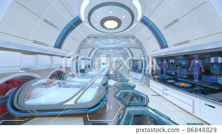 Hospital room in the spacecraft - Stock Illustration [86848829] - PIXTA