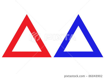 Triangle 2 piece set red and blue - Stock Illustration [86848902] - PIXTA