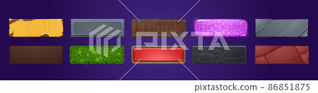Rectangular buttons with different textures-插圖素材 [86851875] - PIXTA圖庫