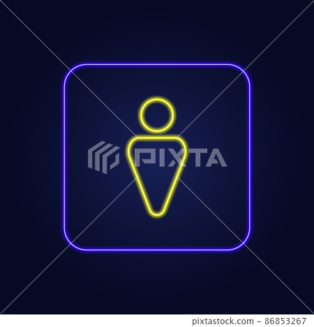 Beautiful stylish colorful neon man icon - Vector - Stock Illustration ...