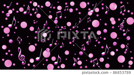 Musical image, musical notes and floating... - Stock Illustration ...