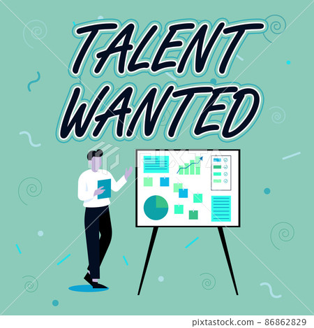 Text caption presenting Talent Wanted. Concept... - Stock Illustration ...