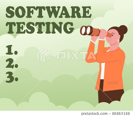 Hand writing sign Software Testing. Word for... - Stock Illustration ...