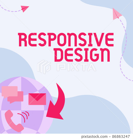 Text showing inspiration Responsive Design.... - Stock Illustration ...