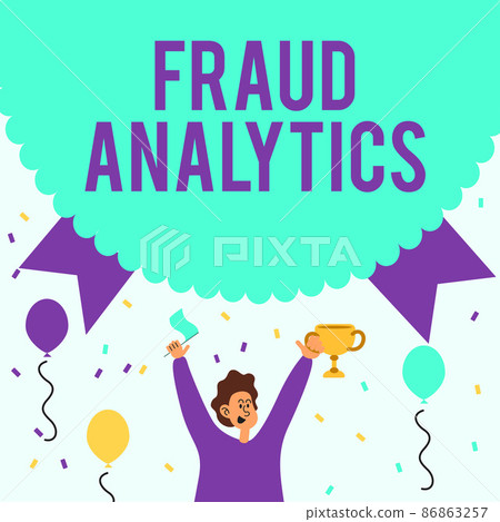 Text sign showing Fraud Analytics. Word Written... - Stock Illustration ...