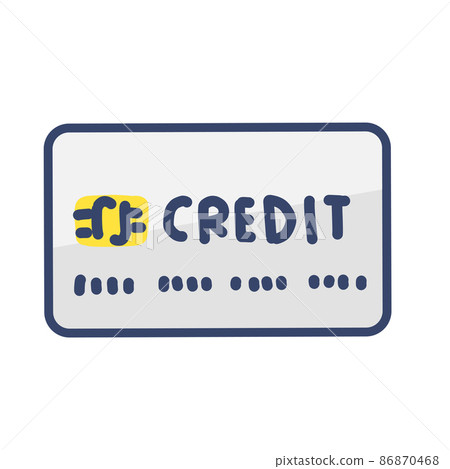 Credit card simple illustration gray - Stock Illustration [86870468 ...