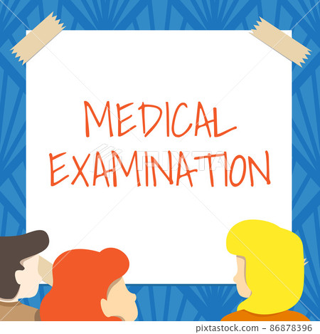Writing displaying text Medical Examination.... - Stock Illustration ...