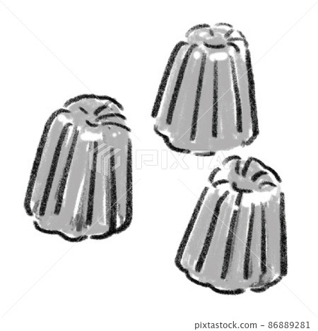 Canelé hand-drawn sketch simple - Stock Illustration [86889281] - PIXTA