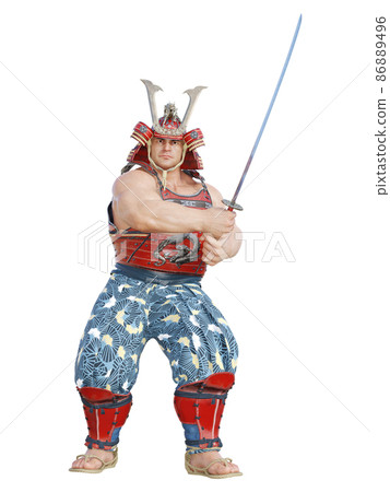 Red armor warrior - Stock Illustration [86889496] - PIXTA