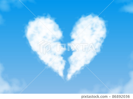 Broken heart cloud vector material - Stock Illustration [86892036] - PIXTA