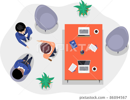 Business office connection working concept.... - Stock Illustration ...
