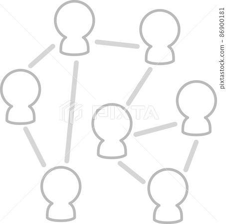 Connection of people, correlation diagram - Stock Illustration ...