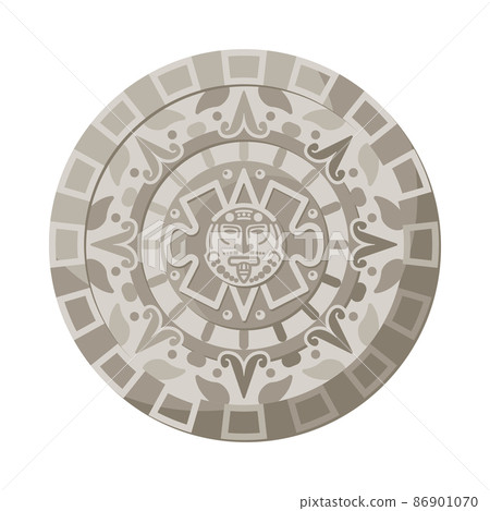 Maya Civilization Shield Composition - Stock Illustration [86901070 ...
