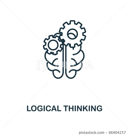 Logical Thinking icon. Line style element from... - Stock Illustration ...