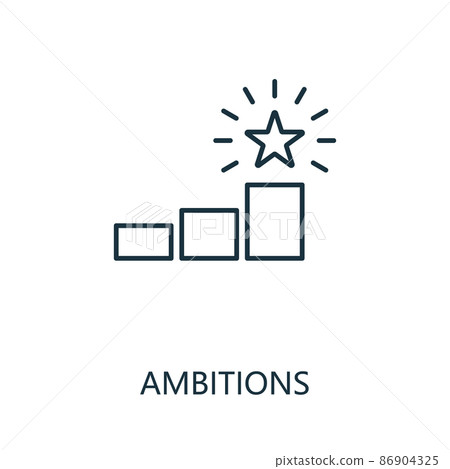 Ambitions outline icon. Thin line concept... - Stock Illustration ...