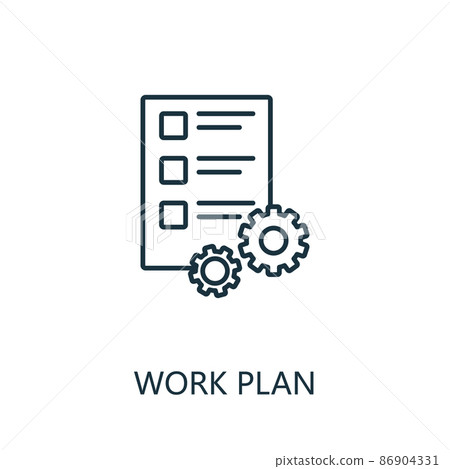 Work Plan outline icon. Thin line concept...-插圖素材 [86904331] - PIXTA圖庫
