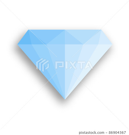 Simple blue diamond vector icon - Stock Illustration [86904367] - PIXTA