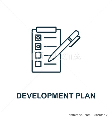 Development Plan line icon. Thin design style... - Stock Illustration ...