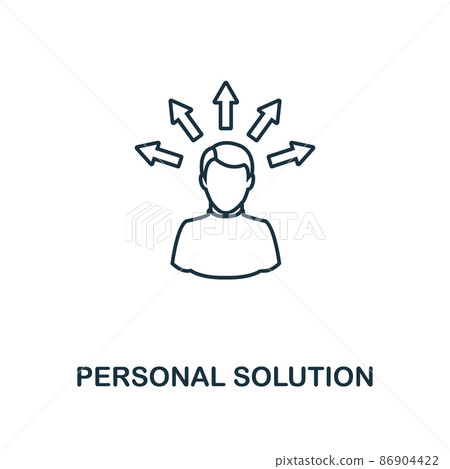 Personal Solution outline icon. Premium style...-插圖素材 [86904422] - PIXTA圖庫