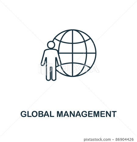 Global Management outline icon. Premium style...-插圖素材 [86904426] - PIXTA圖庫