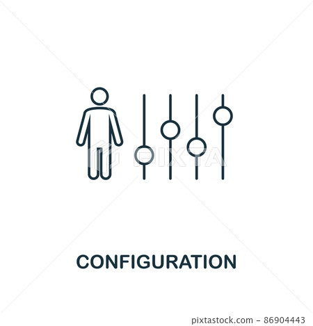 Configuration outline icon. Premium style... - Stock Illustration ...