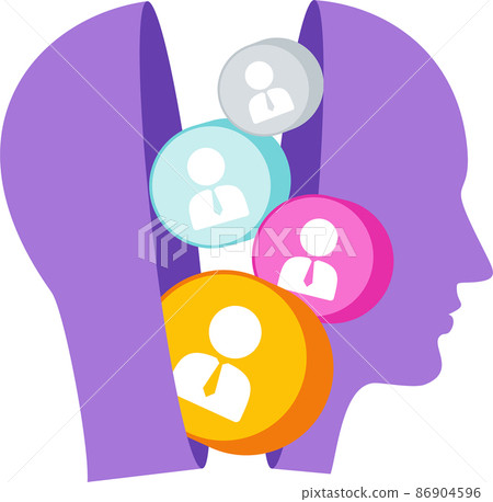 Human thinking. Interaction between people.... - Stock Illustration ...