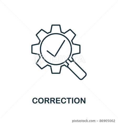 Correction icon outline style. Thin line... - Stock Illustration ...