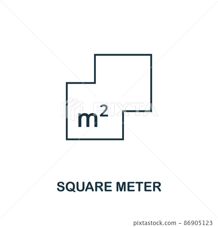 Square Meter icon. Simple element illustration.... - Stock Illustration ...