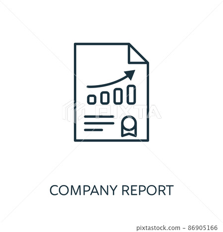 Company Report outline icon. Thin line concept...-插圖素材 [86905166] - PIXTA圖庫