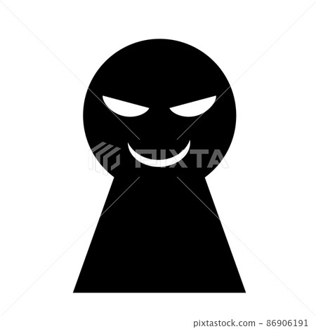 Bad guy icon. Illustration of a person thinking... - Stock Illustration ...