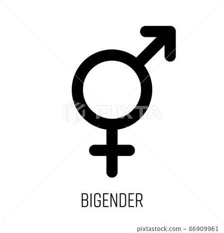 Bigender sign black vector icon - Stock Illustration [86909961] - PIXTA