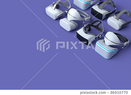 Top view virtual reality glasses for online and... - Stock Illustration ...