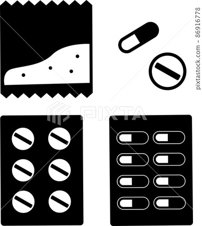 Pictogram set of medicines - Stock Illustration [86916778] - PIXTA