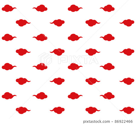 Red cloud pattern illustration on white... - Stock Illustration ...