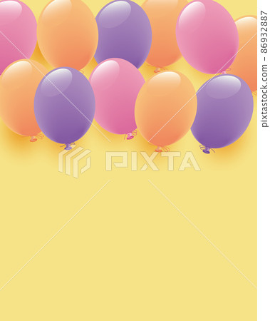 Neutral color balloon illustration background - Stock Illustration ...