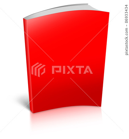 Red empty book template - Stock Illustration [86933434] - PIXTA