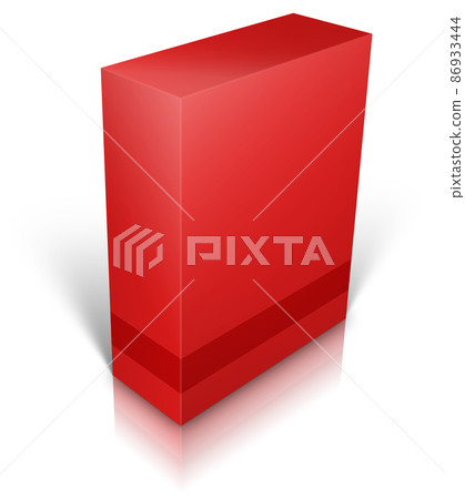 Red blank box isolated on white background - Stock Illustration ...