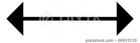 Horizontal resize icon. East west arrow cursor - Stock Illustration ...