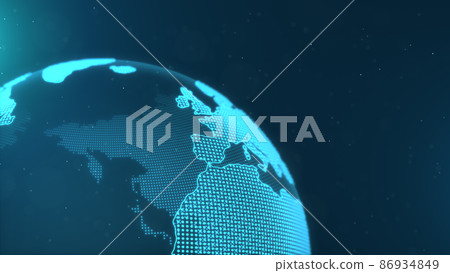 Digital windy earth background - Stock Illustration [86934849] - PIXTA