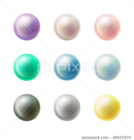 Colorful blank round buttons realistic vector set - Stock Illustration ...