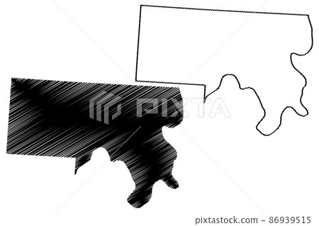 Meigs County, Ohio State (U.S. county, United... - Stock Illustration ...
