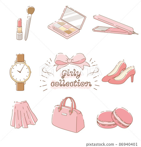 Girly collection - Stock Illustration [86940401] - PIXTA